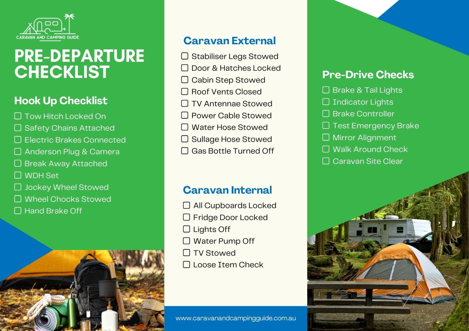Your Essential Caravan Pre-Departure Checklist: Tow Safe, Camp Easy ...