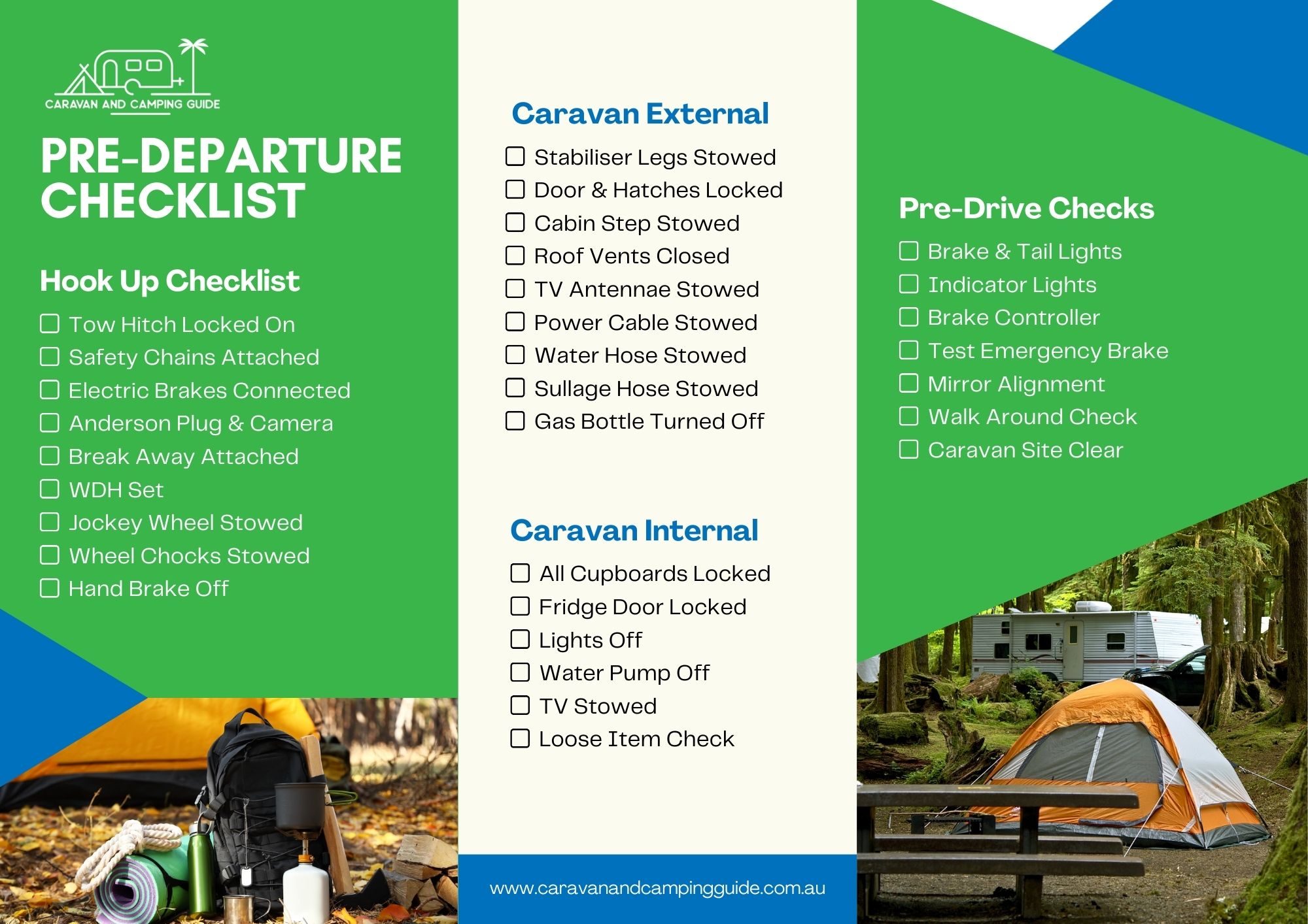 Your Essential Caravan Pre-Departure Checklist: Tow Safe, Camp Easy ...